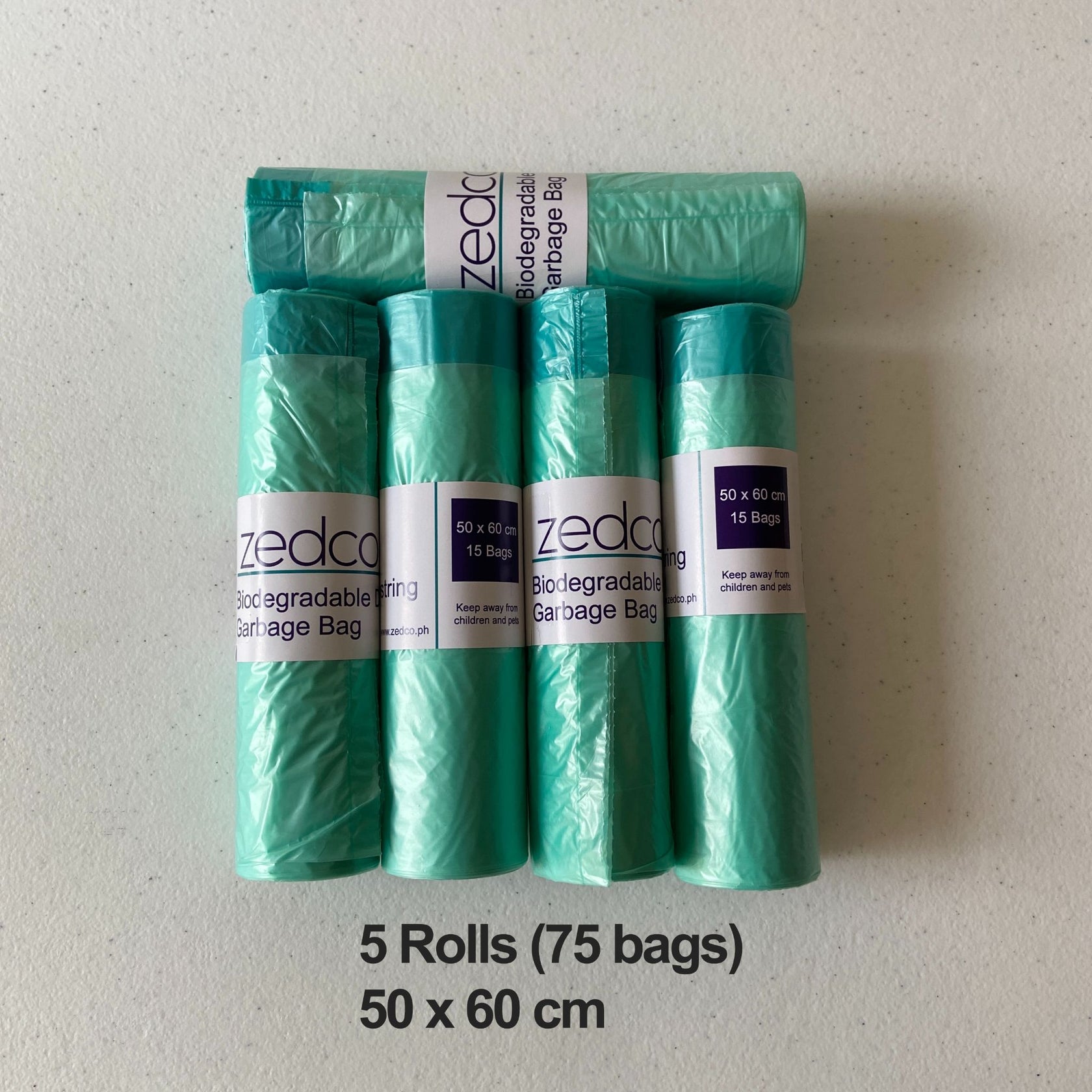 Zedco Garbage Bag (Drawstring) - Biodegradable Trash Bag, Durable and ...